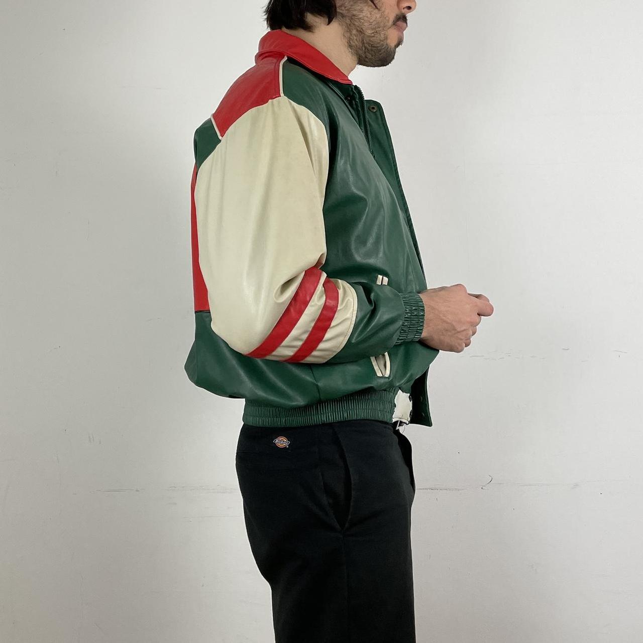 Men's Green and Red Jacket | Depop