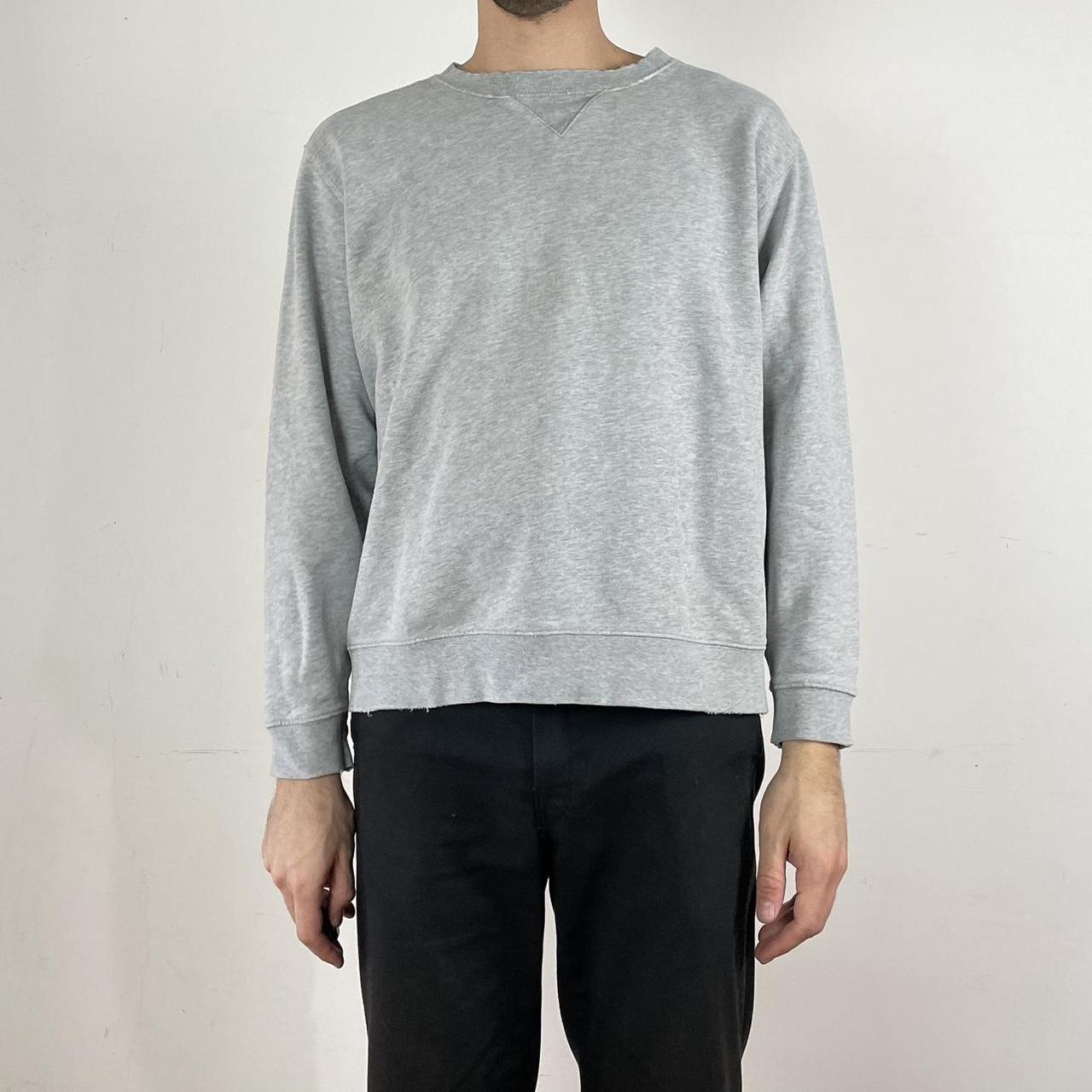 90S VINTAGE BLANK HEATHER GRAY BOXY SWEATSHIRT ①... - Depop