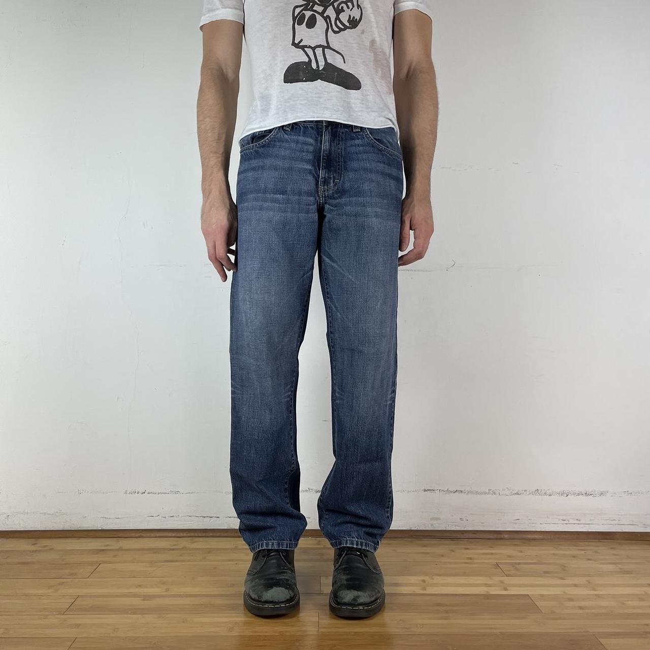 2000S CALVIN KLEIN LOW RISE BLUE JEANS ① zip fly /... - Depop