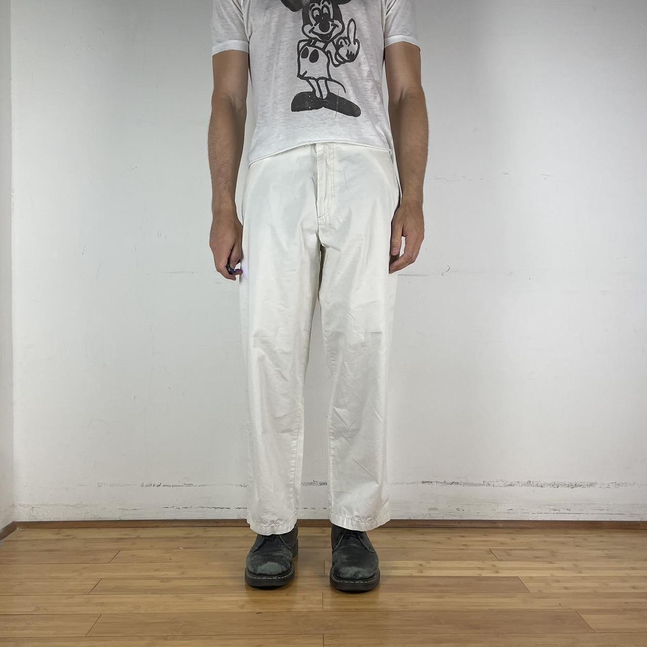 DOCKERS DUCK CANVAS IVORY WHITE PANTS ① light... - Depop