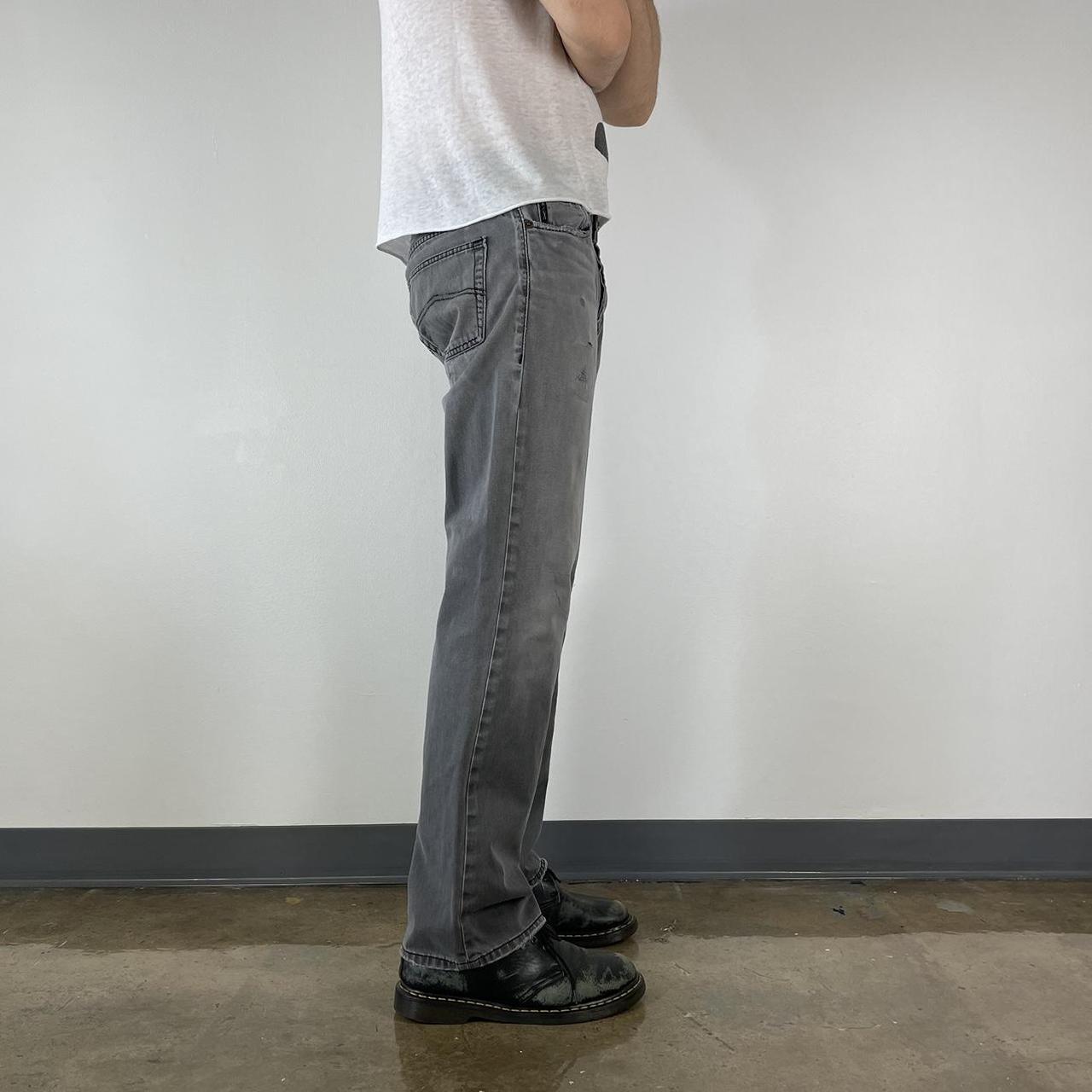 90S ARMANI EXCHANGE DISTRESSED GRAY JEANS ① regular... - Depop