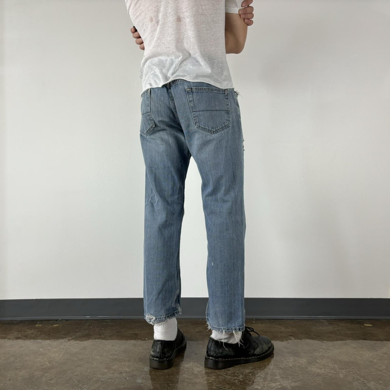 DENIZEN BY LEVIS TRASHED PUNK BLUE JEANS ① light... - Depop