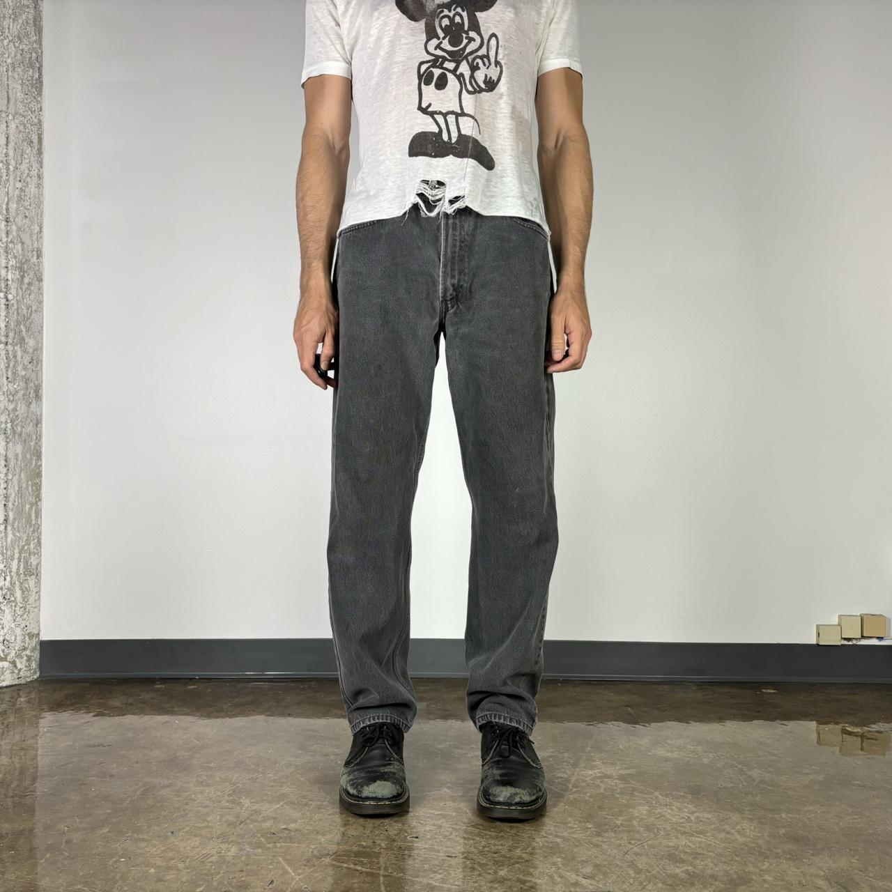 2000S VINTAGE LEVIS 550 FADED BLACK RELAXED FIT... - Depop