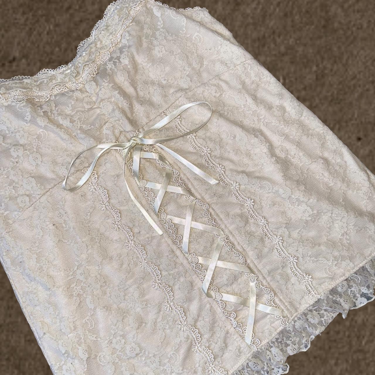 delicate coquette lace ribbon 00s japanese vintage... - Depop