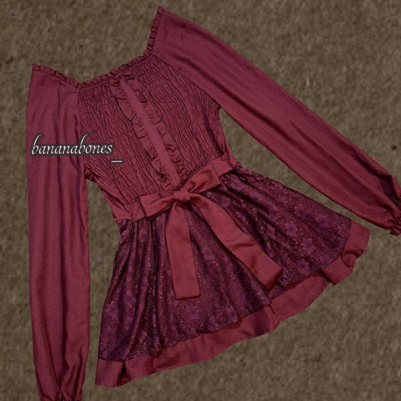 fatal frame edwardian mini dress with a bow •... - Depop