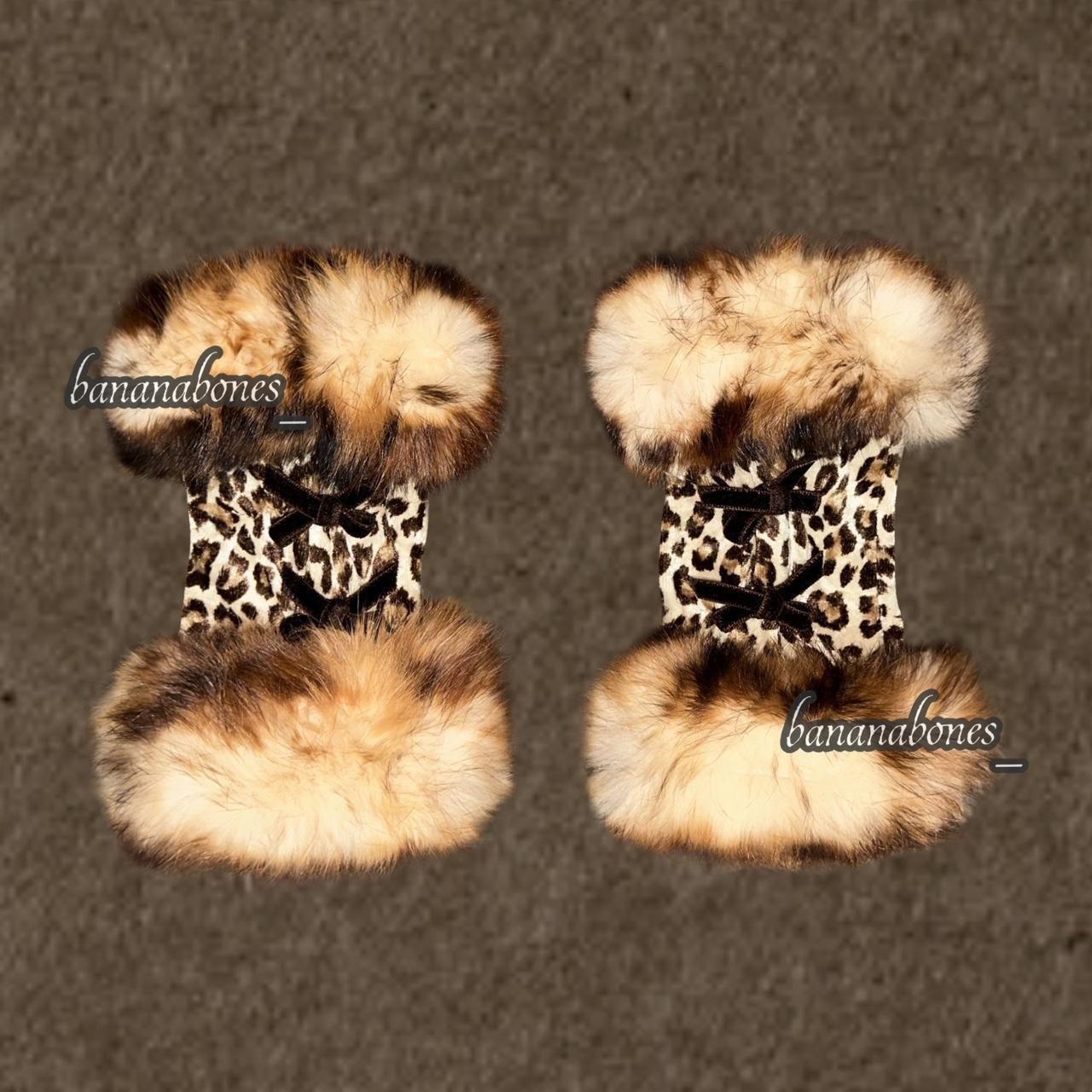 anna sui gyaru leopard fur gloves • super soft... | Depop