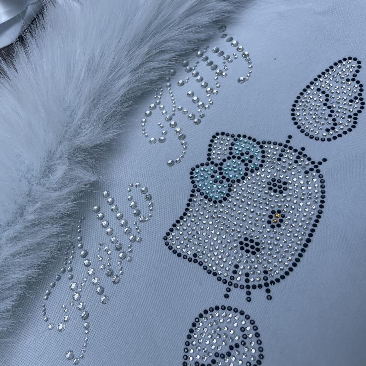 hello kitty tank top bedazzled hello kitty design... - Depop