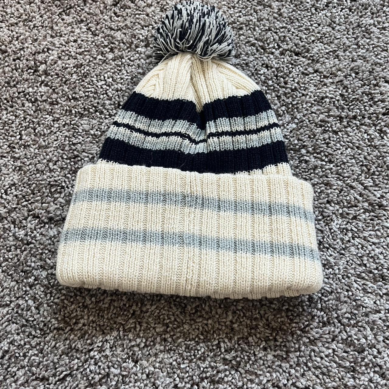 vintage dallas cowboys '47 cream beanie condition:... - Depop