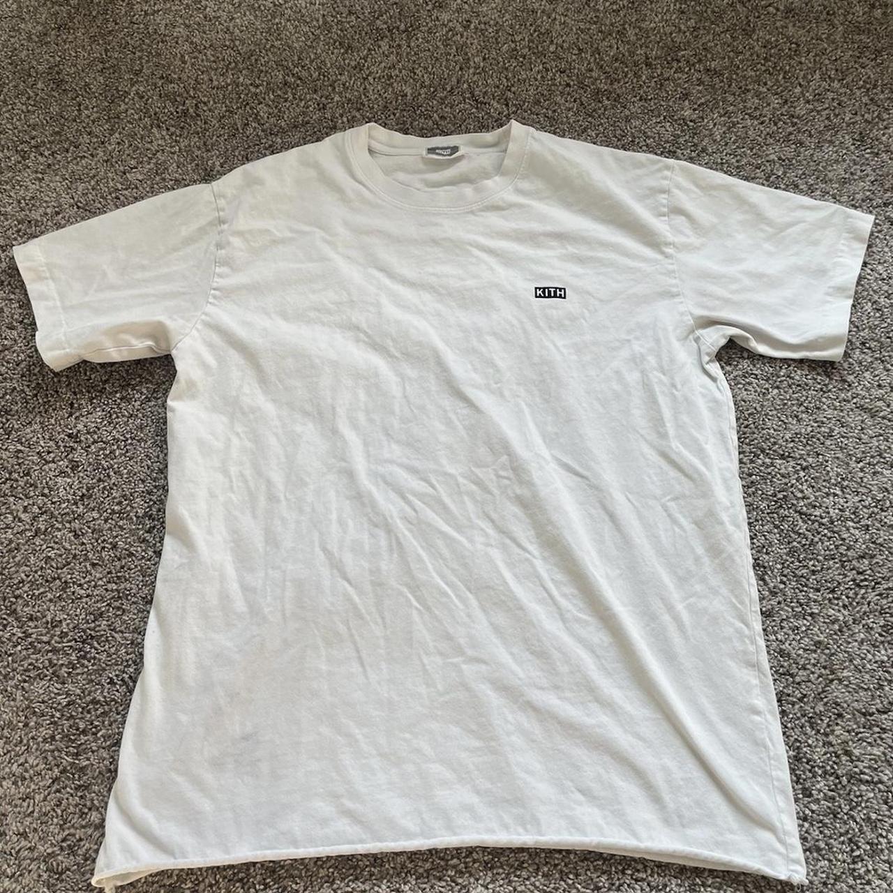 kith white lax tee condition: worn, but brand new... - Depop