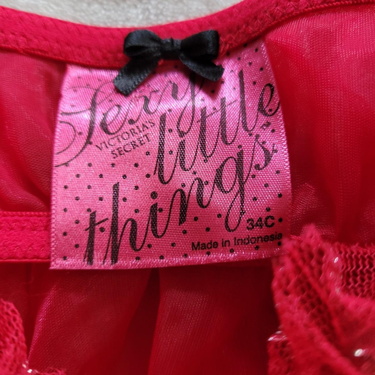 Vintage Victorias secret baby doll Valentines ruffle... - Depop