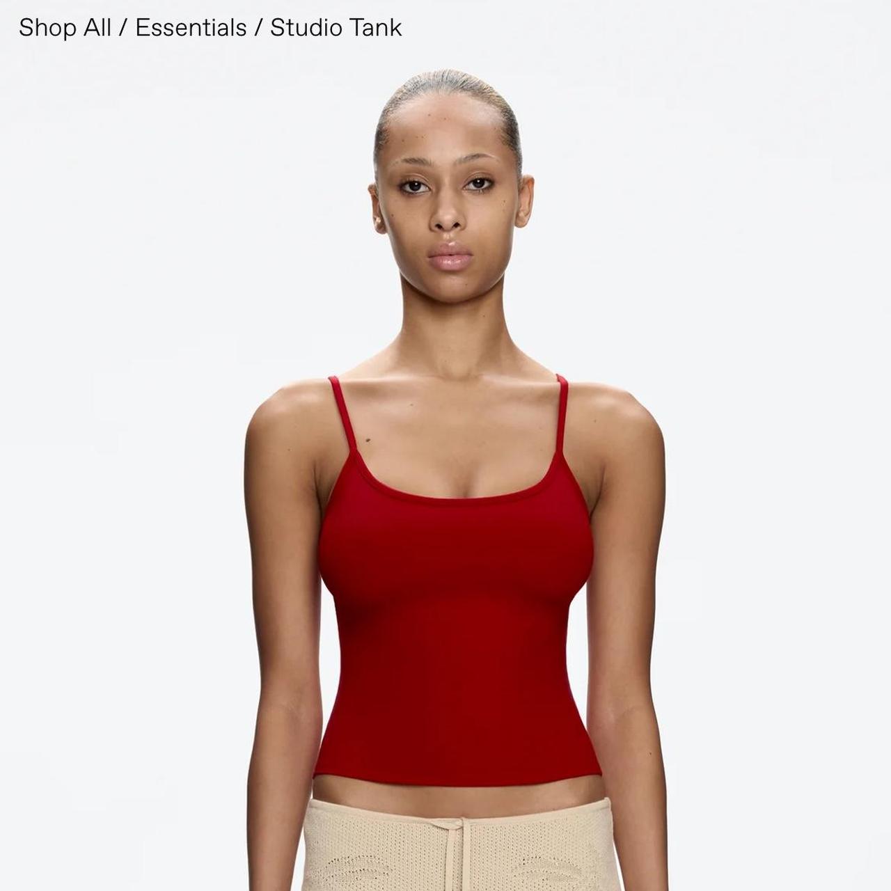 Tank air cherry red tank top. Never worn. Size is S. - Depop