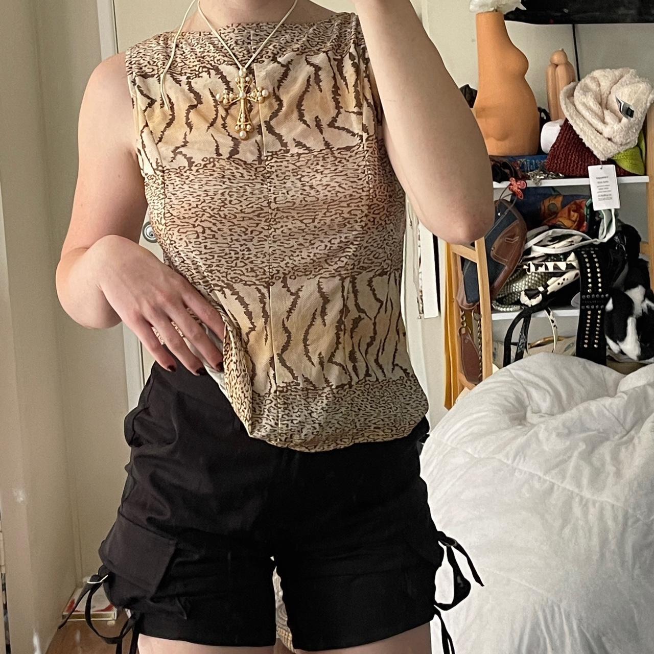 Mixed animal print singlet Nice thick fabric No... - Depop