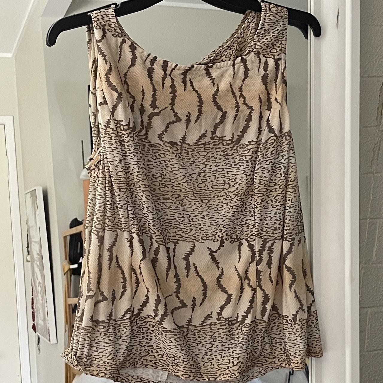 Mixed animal print singlet Nice thick fabric No... - Depop