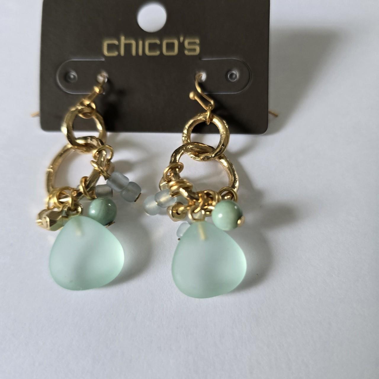 Brand new with tags, Chico's Gold and Green Stone... | Depop