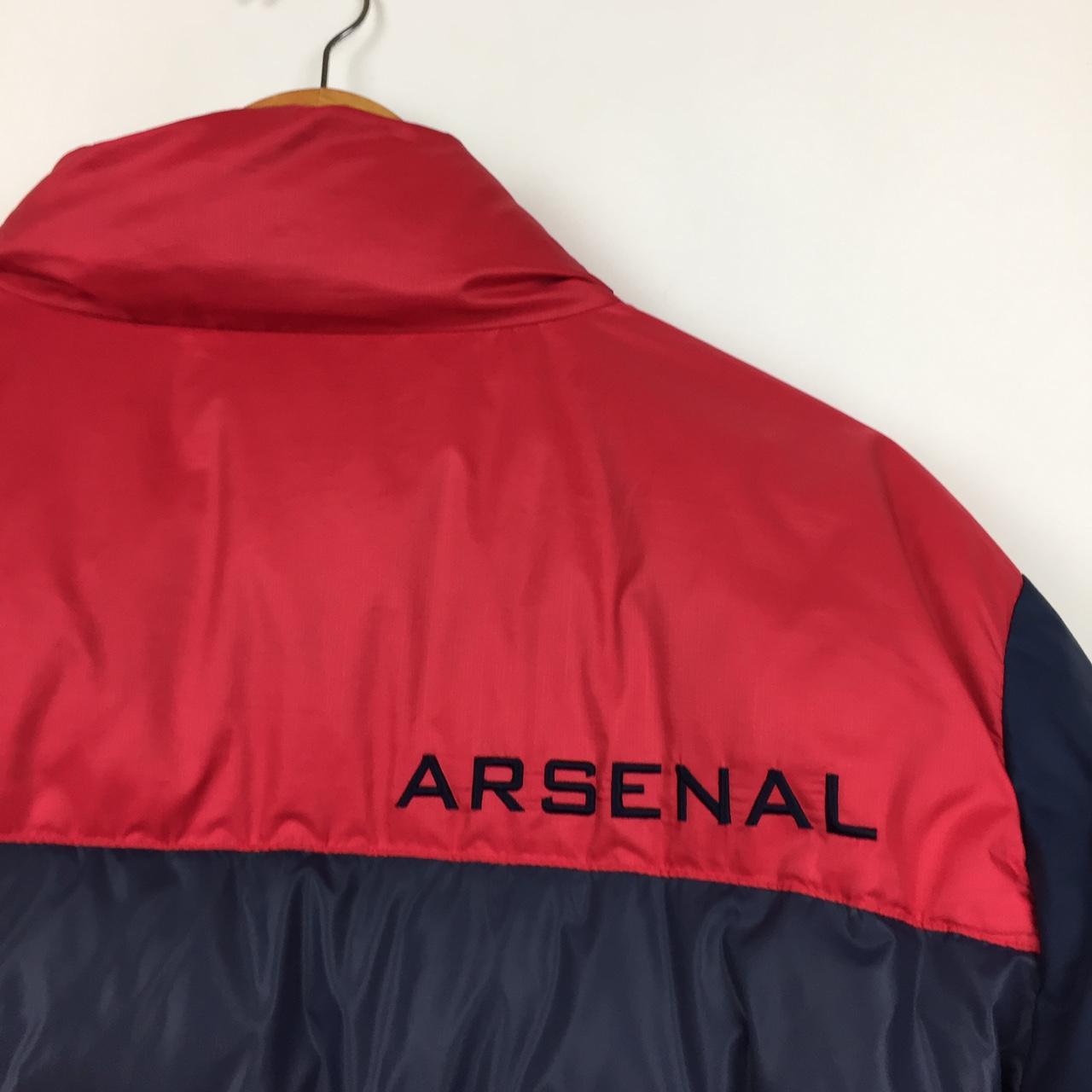 Red & Navy Nike Arsenal Football Club Puffer Jacket... - Depop