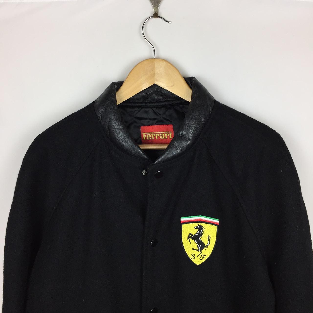 Very rare Vintage Black Ferrari Bomber Jacket... - Depop