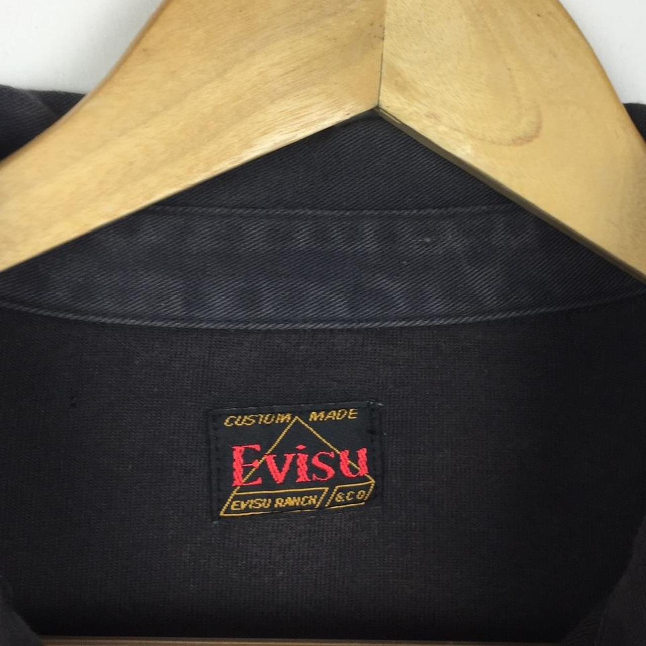 Vintage Black Evisu Polo Shirt Jumper White... - Depop