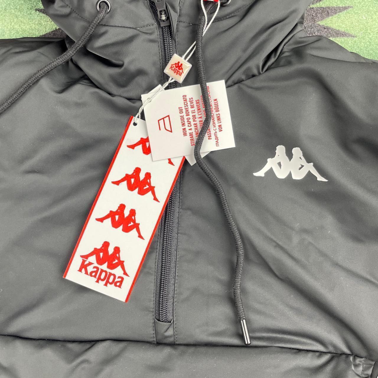 Kappa Winter Black Puffer Jacket • Anorak Kangaroo... - Depop