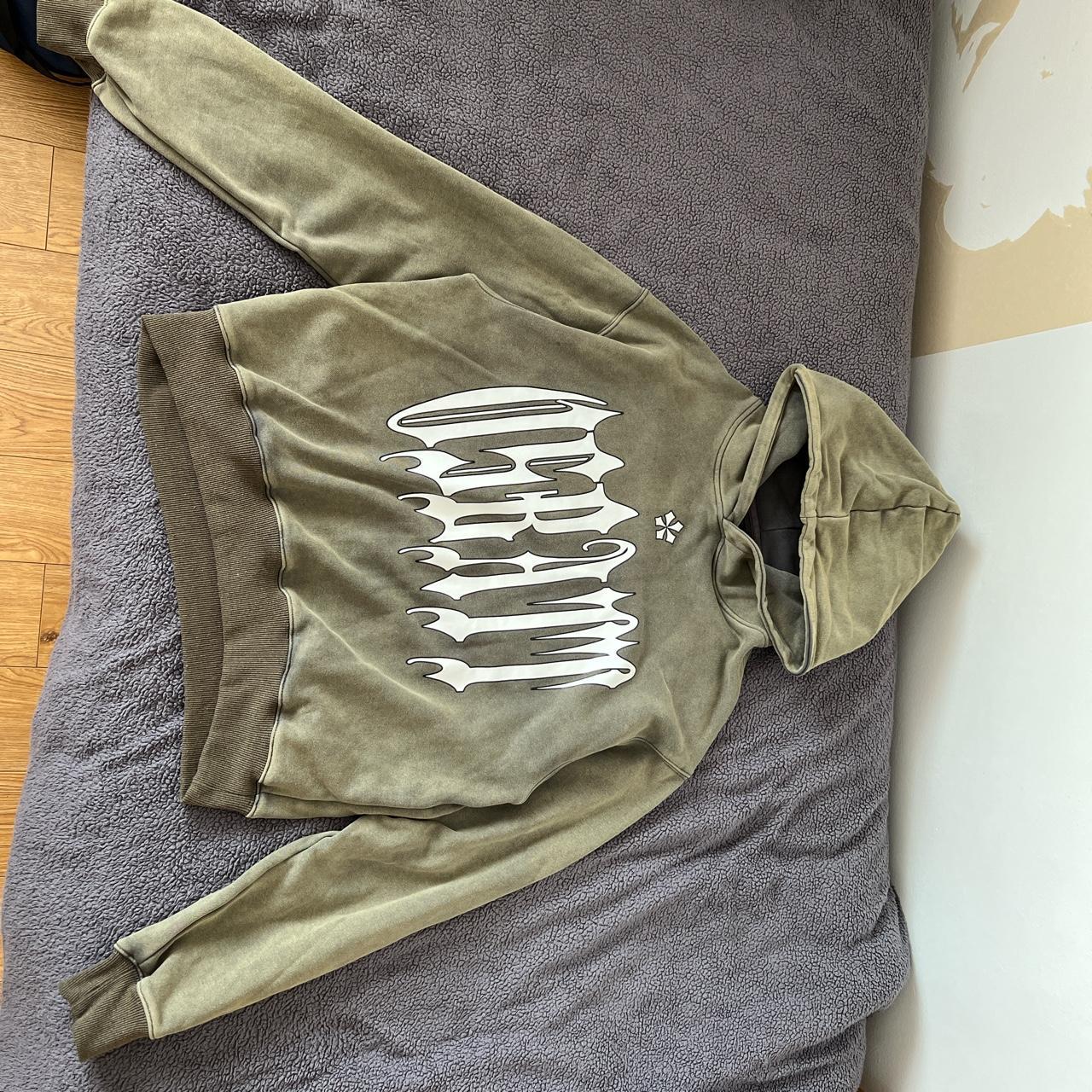 OSBATT - OLIVE HOODIE SIZE S (Fits like a medium,... - Depop