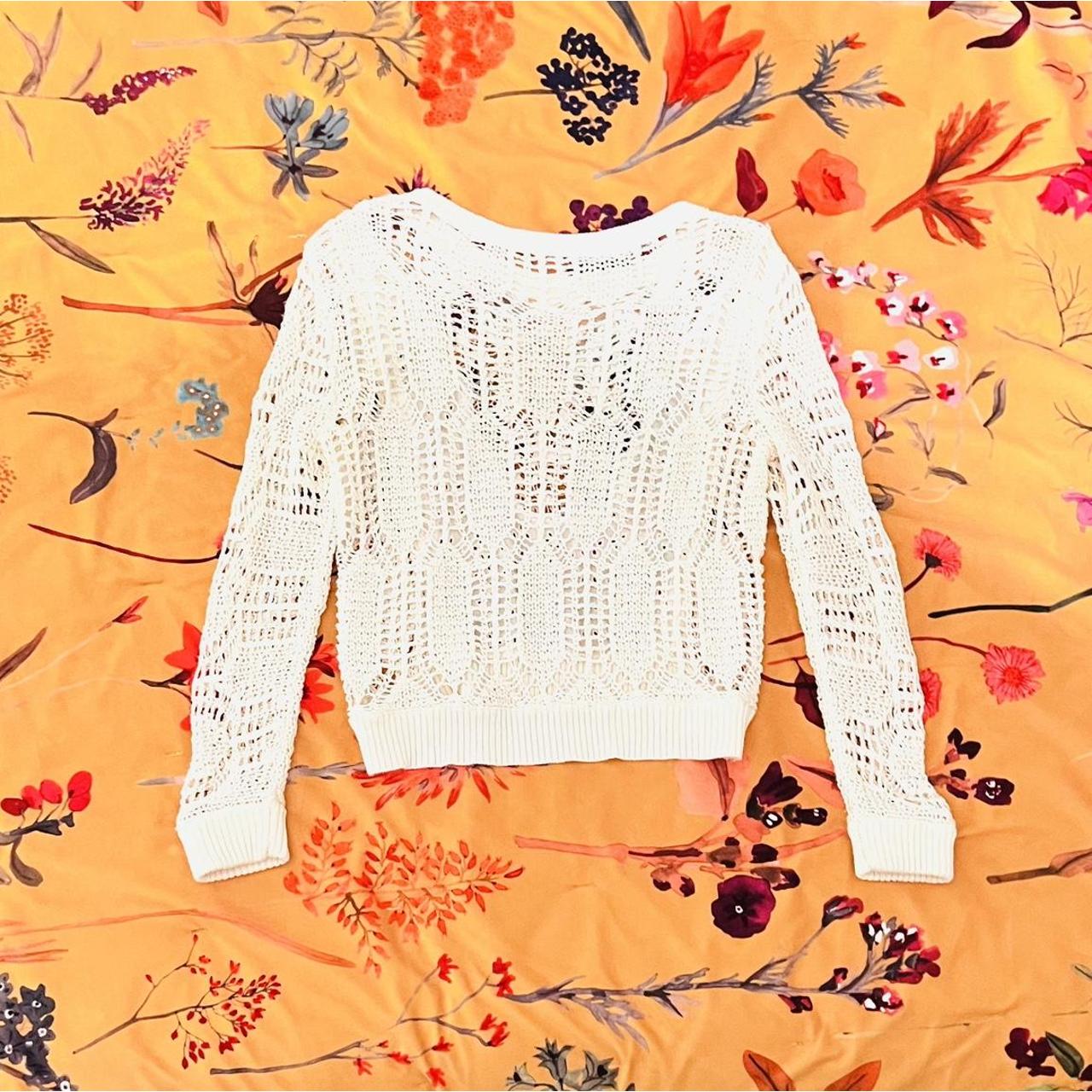 angelic sheer lacy knit sweater ⛅️🍰🌼 absolutely... - Depop