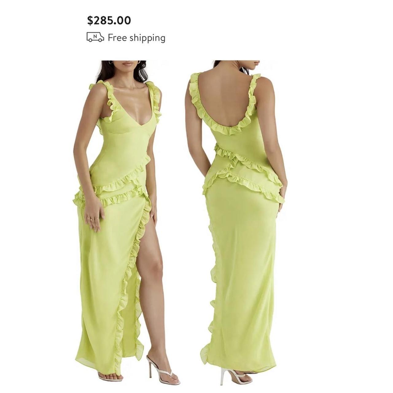 House of CB Pixie dress in lime green. Never worn,... - Depop