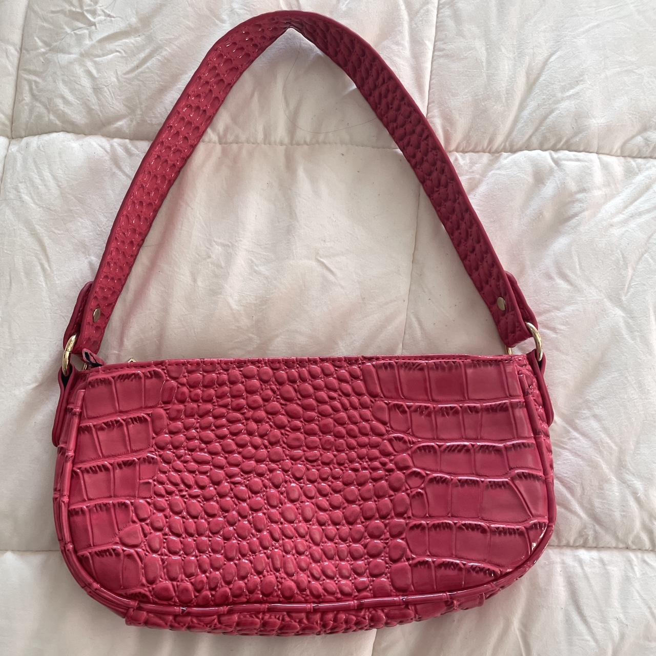 Pink reptile skin purse in perfect condition from... - Depop
