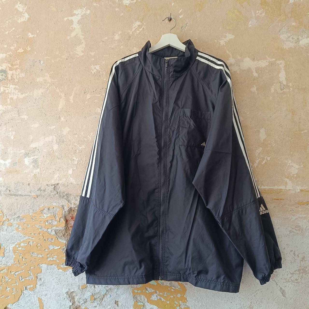 Vintage Adidas black windbreaker jacket from... - Depop