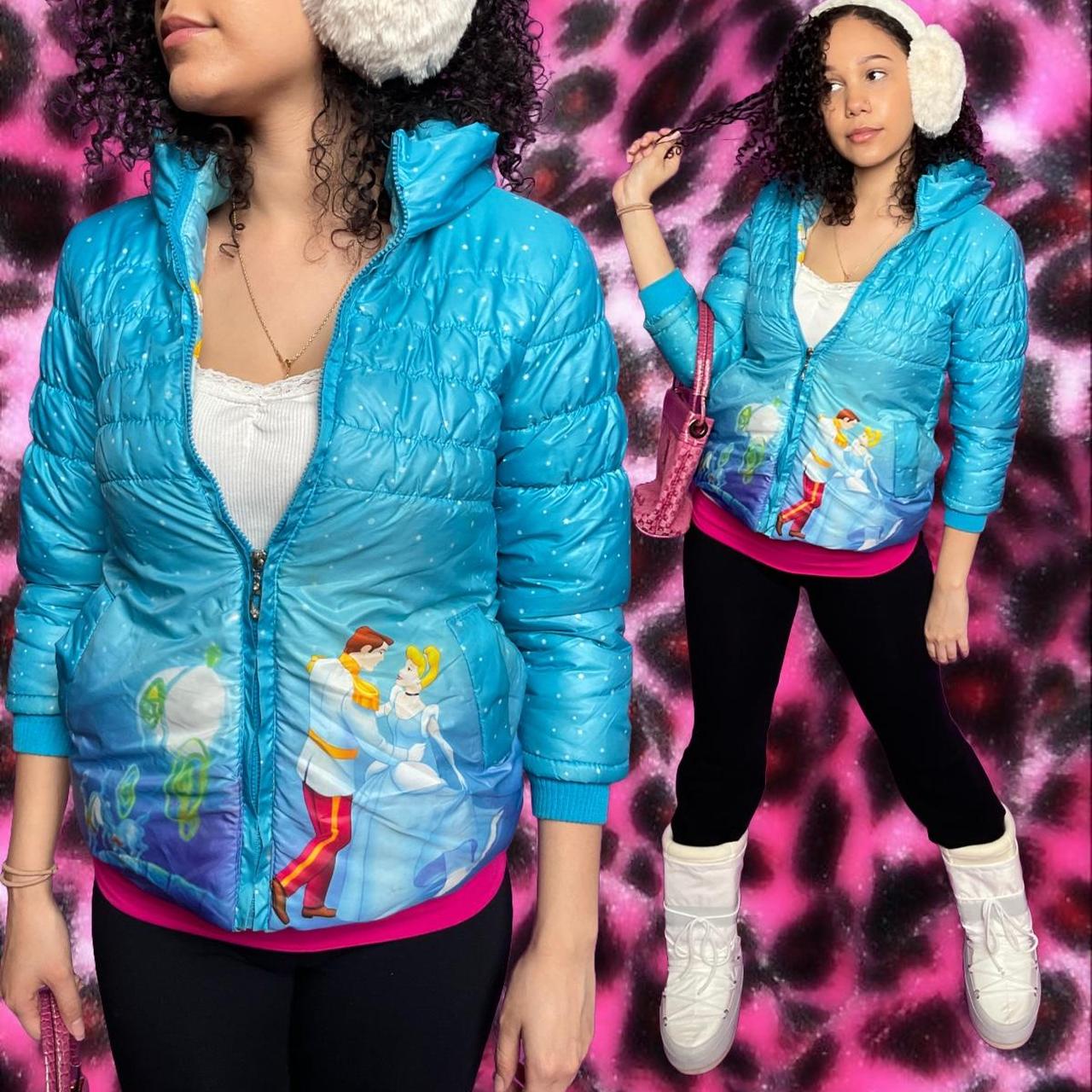 00s RARE VINTAGE DISNEY PRINCESS CINDERELLA PUFFER... - Depop