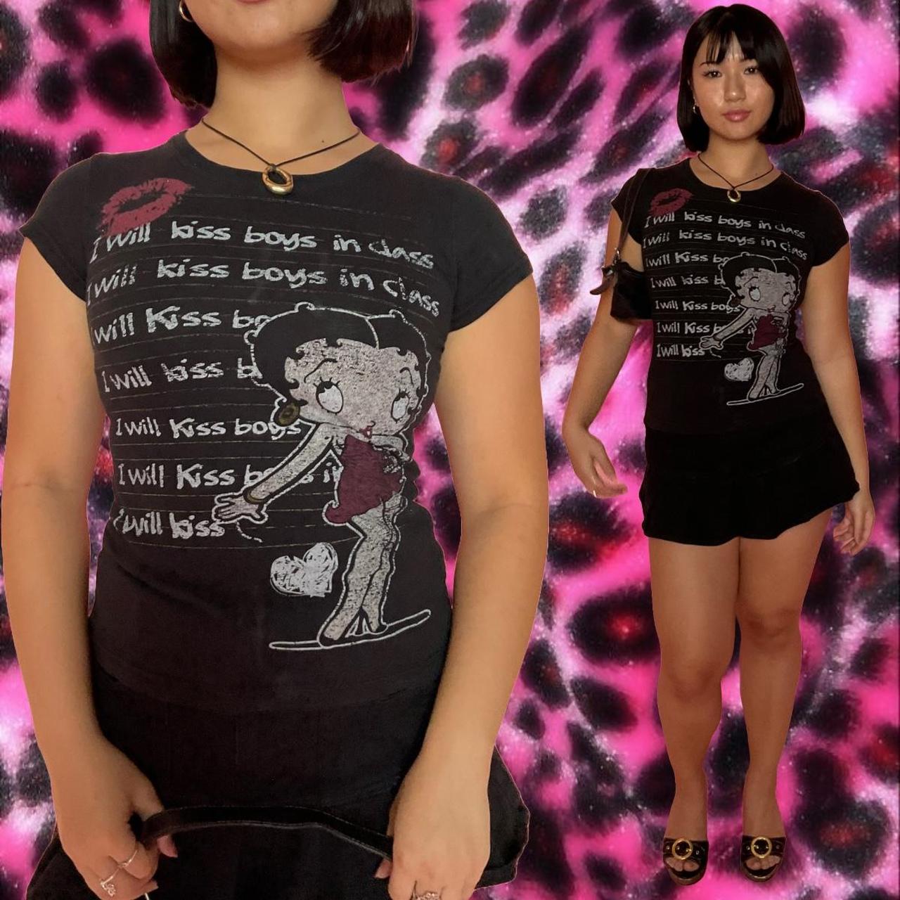 RARE VINTAGE BETTY BOOP BIMBOCORE GRAPHIC BABY TEE... - Depop