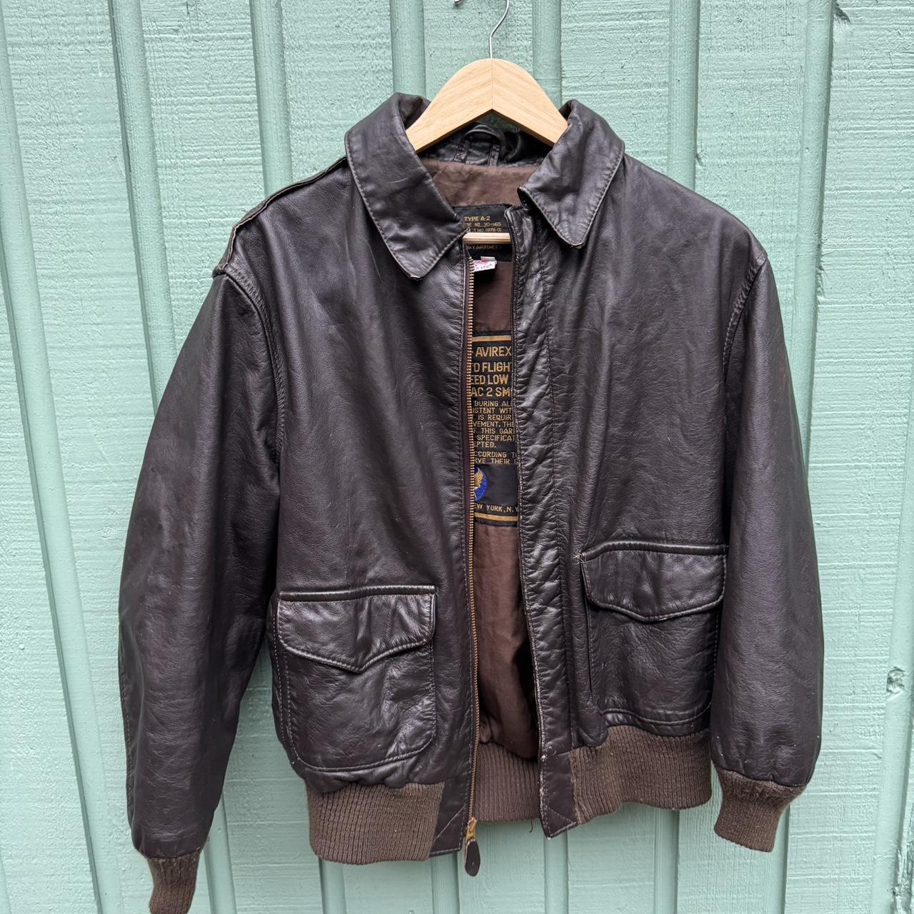 super sick 1970’s Avirex type a-2 flight jacket... - Depop