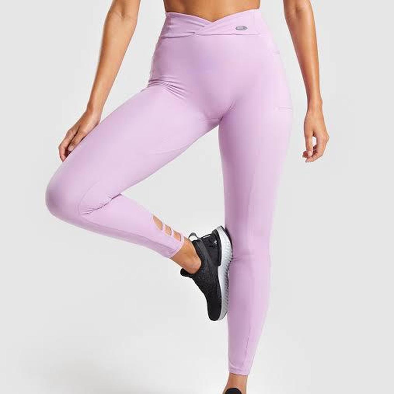 Gymshark Poise lilac yoga workout leggings - Depop