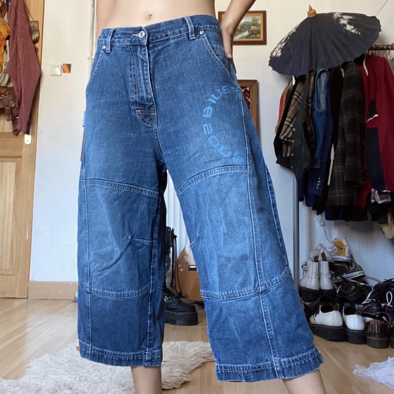 Beautiful Baggy Long Jean Shorts Really Vintage Depop