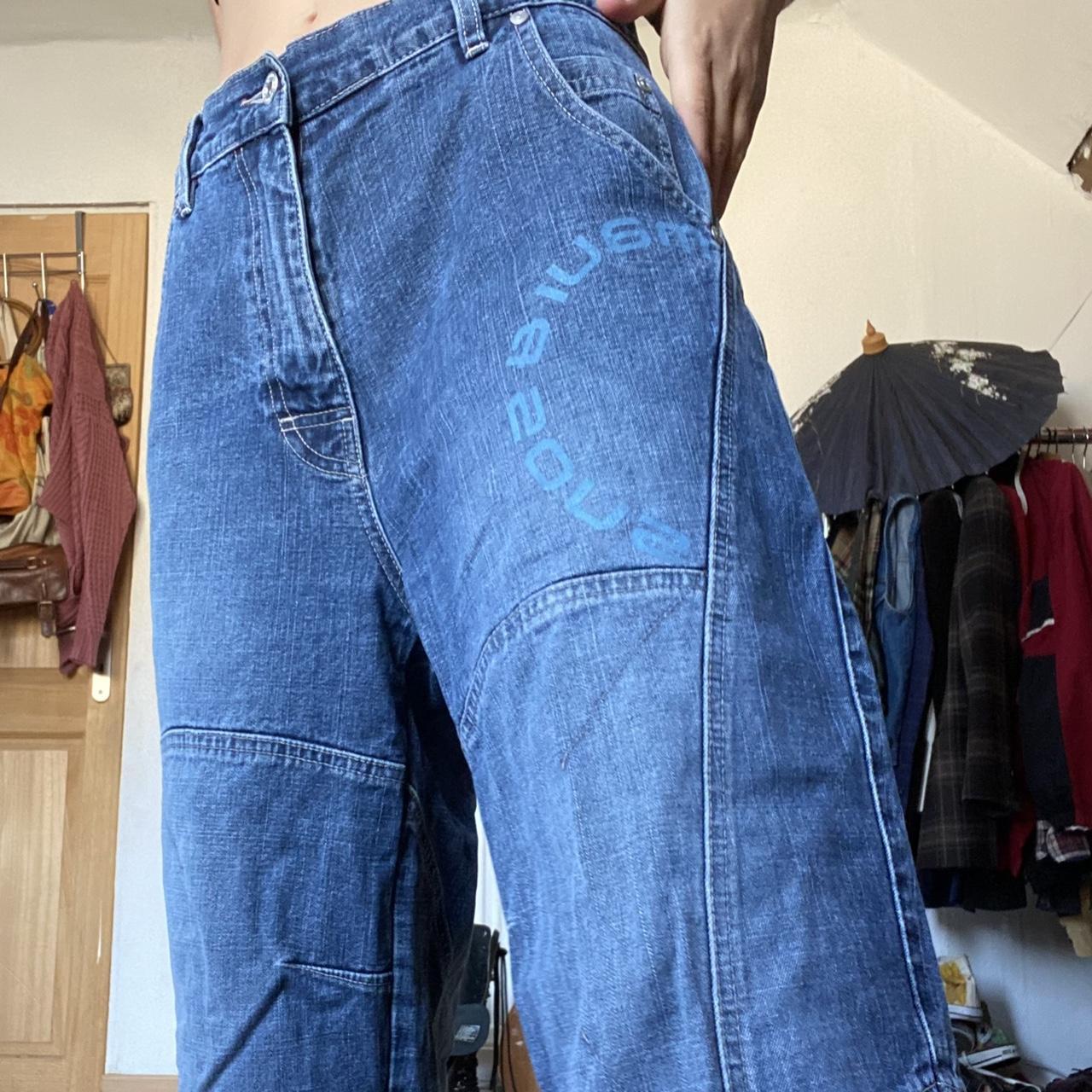 Beautiful Baggy Long Jean Shorts Really Vintage Depop