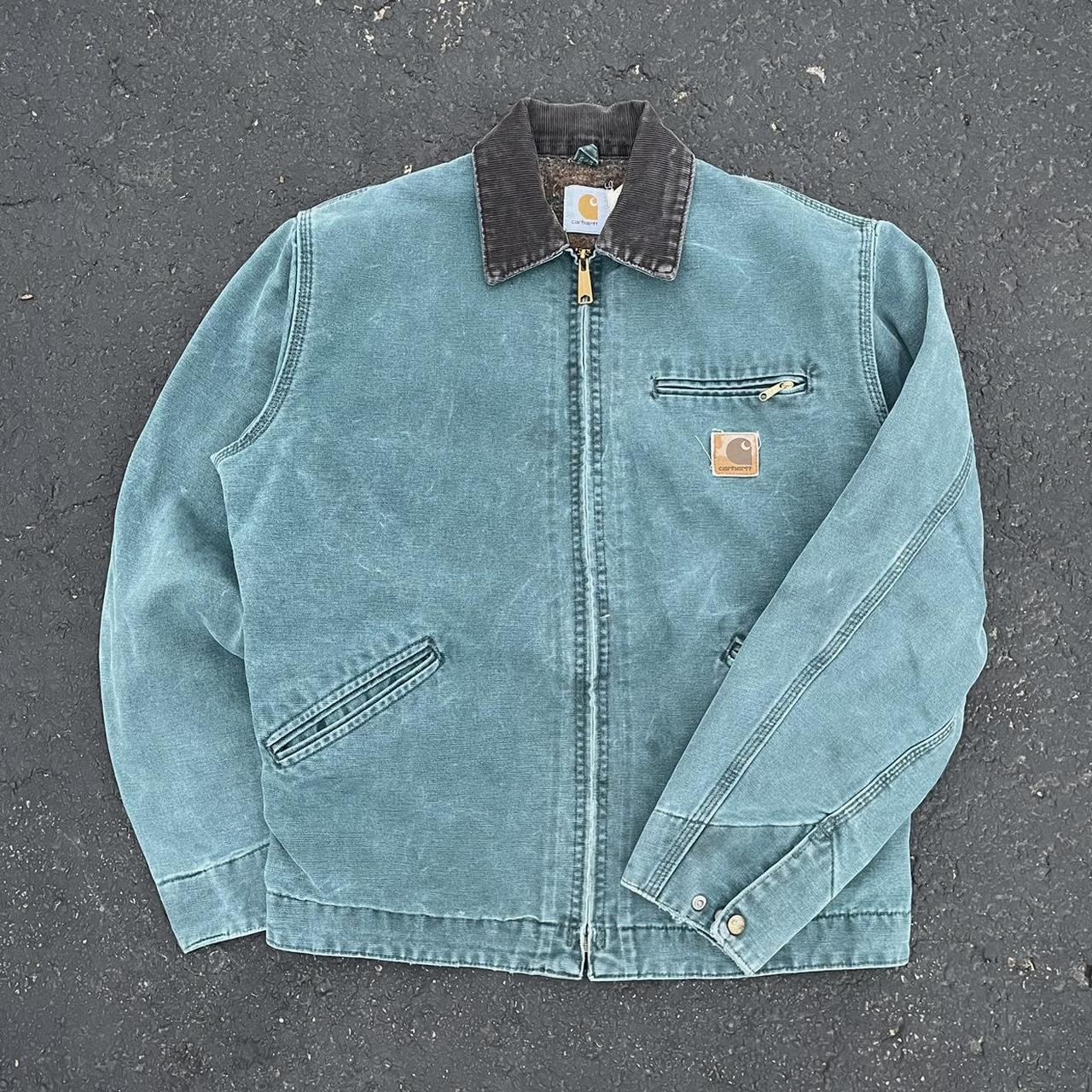 J43HTG Carhartt Detroit jacket Hunter Green Size:... - Depop