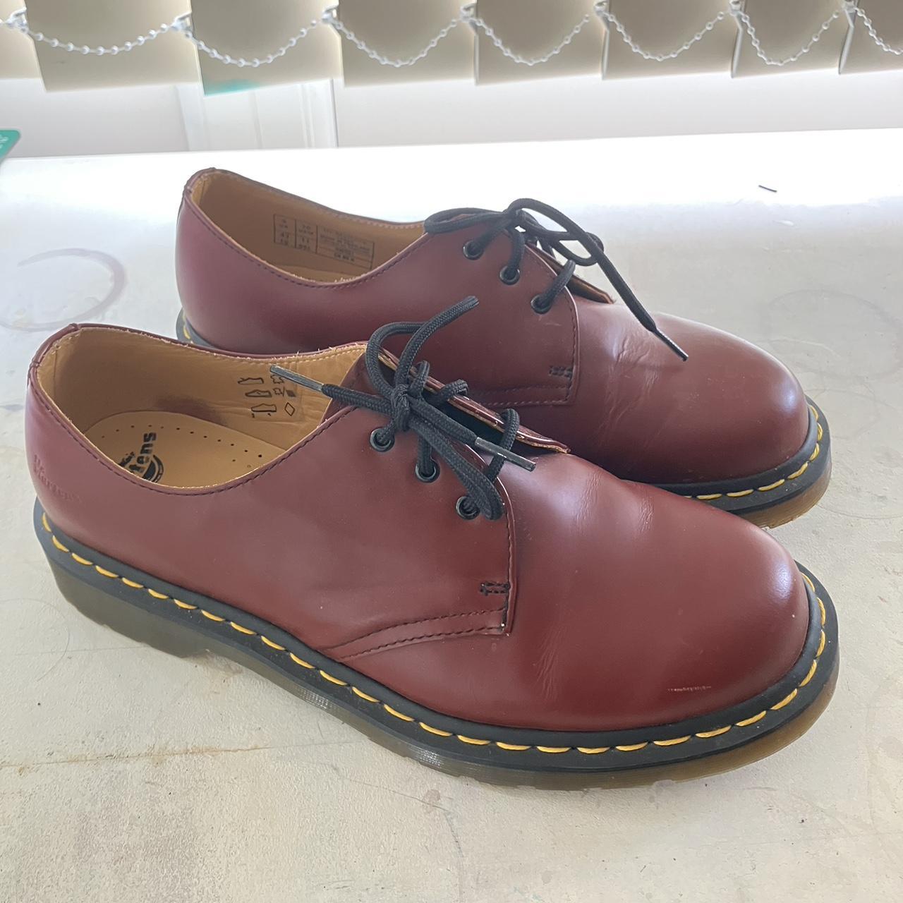 - cherry red doc marten 1641 - worn a handful of... - Depop
