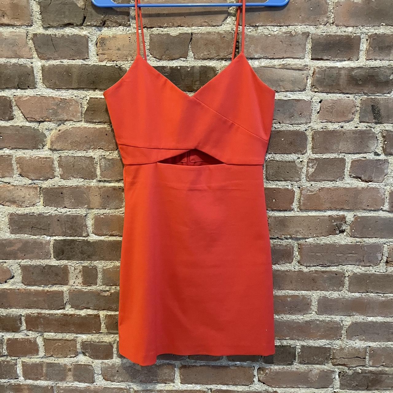 fun red dress with slit. great for formals and the... - Depop