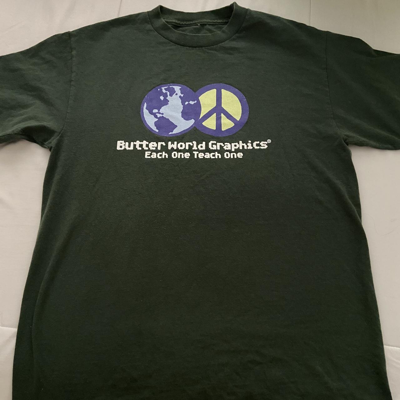 🌎butter world graphics☮️ ‘each one teach one’ tee... - Depop