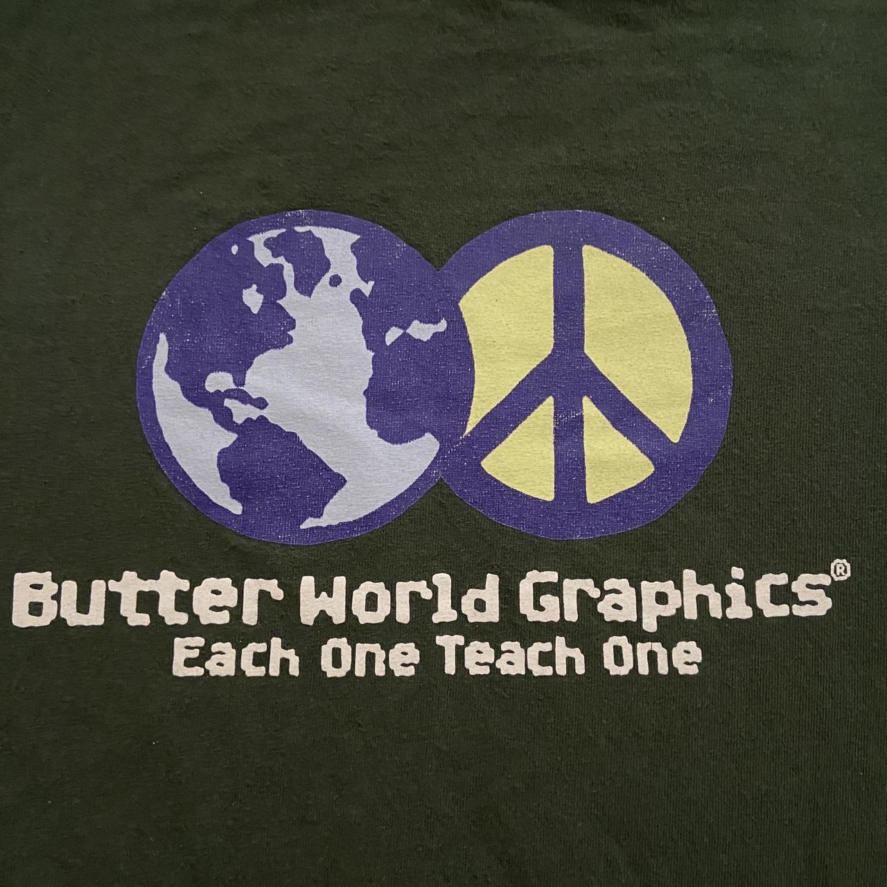 🌎butter world graphics☮️ ‘each one teach one’ tee... - Depop