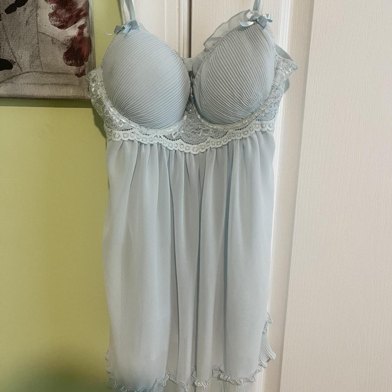 Light blue baby doll bustier dress Size: medium... - Depop