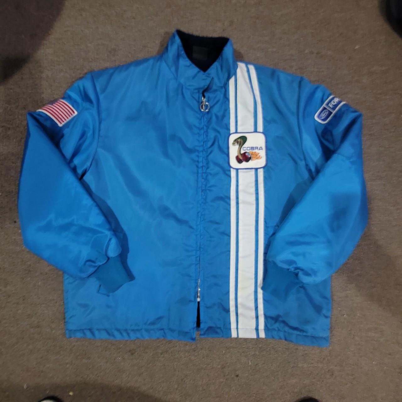 Vintage Ford Mustang Cobra Shelby Racing Jacket fur... - Depop