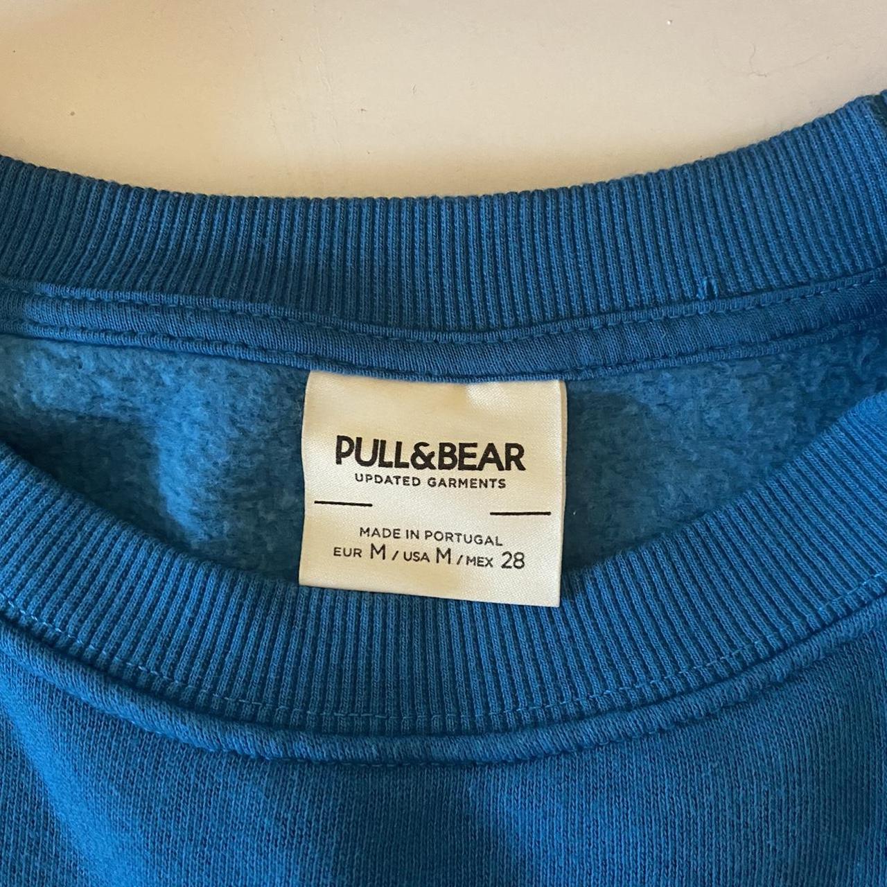 Pull&Bear Women's Blue Sweatshirt | Depop
