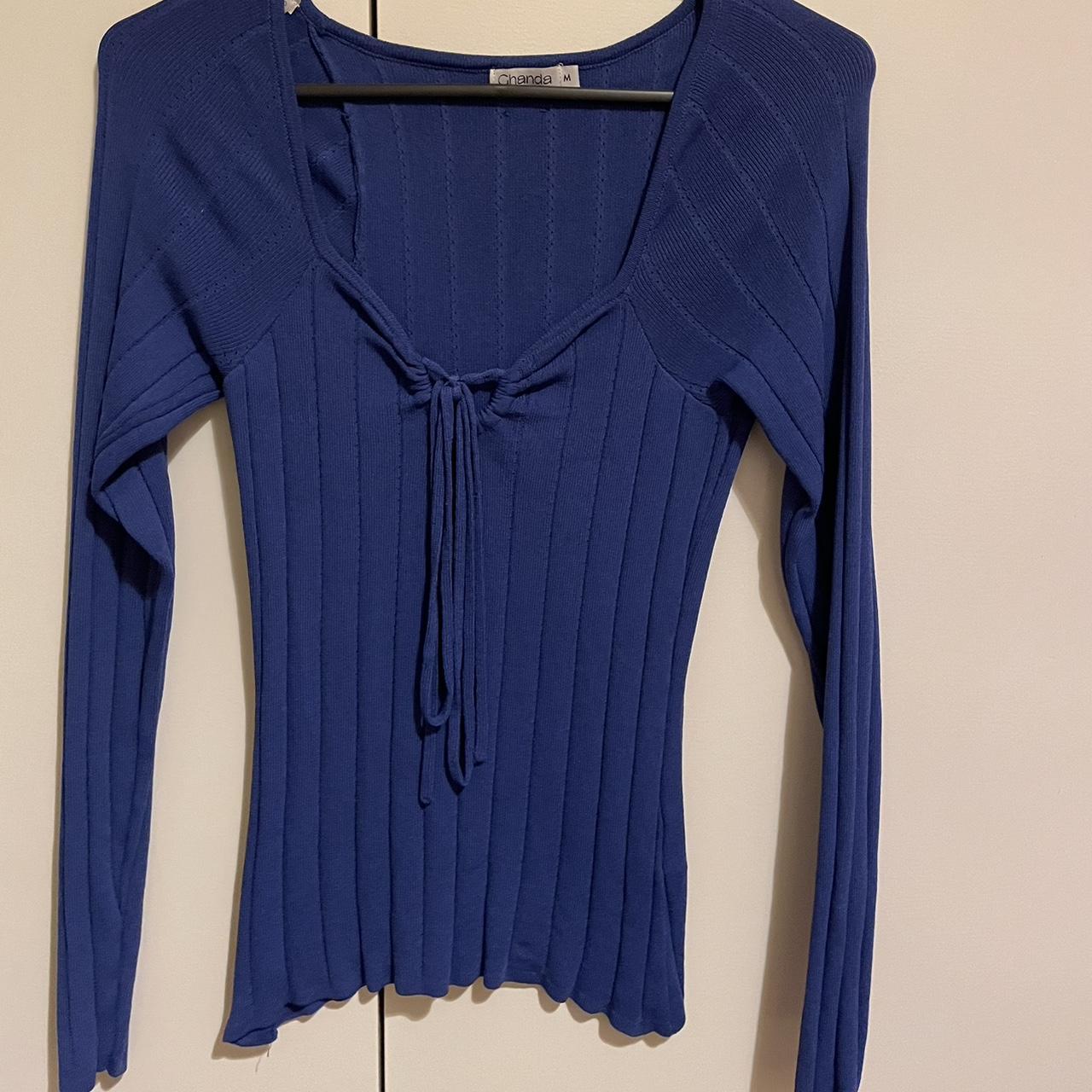 coolest blue shirt from ghanda ! basically brand... - Depop