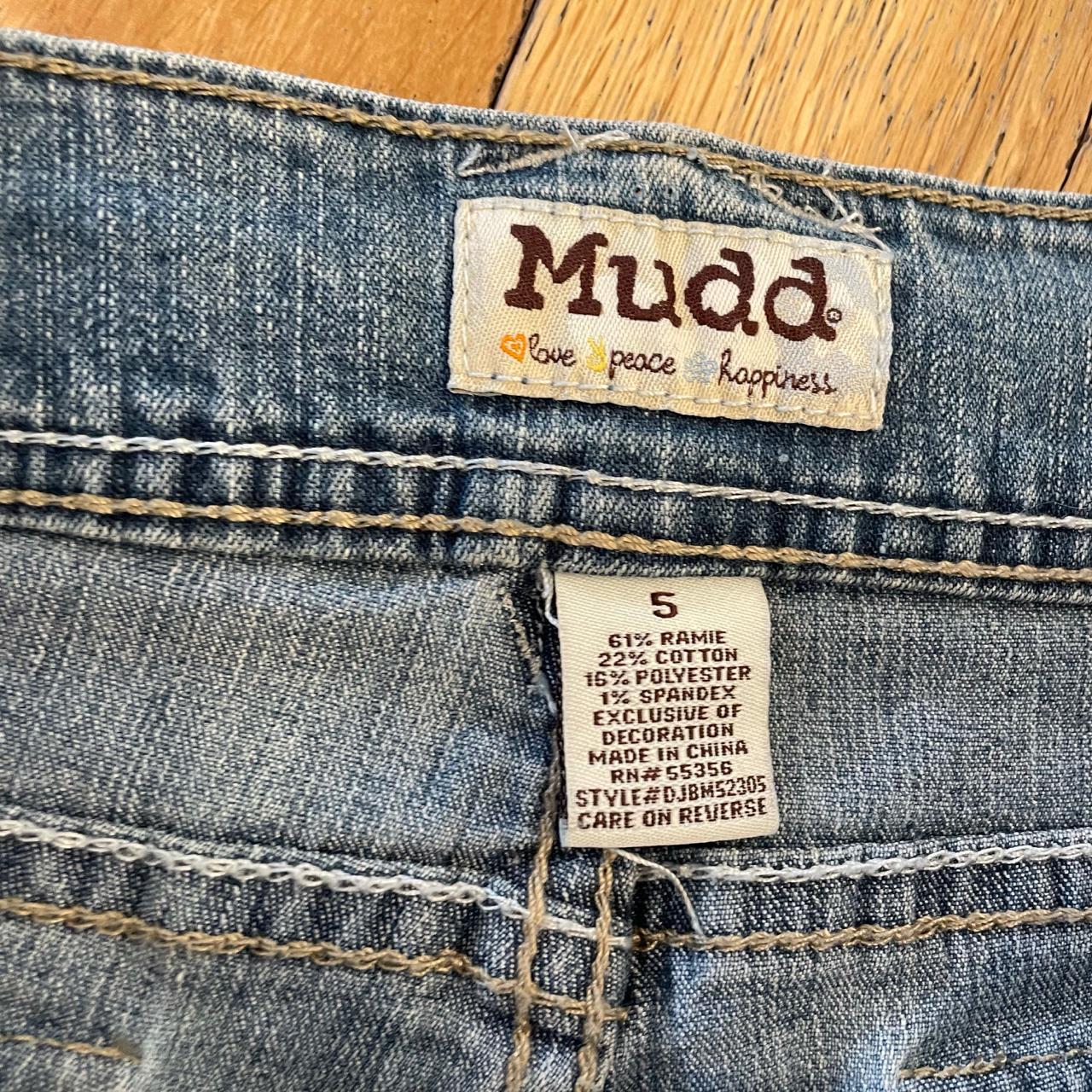 Vintage 90s/Y2K Mudd denim low waist booty shorts... - Depop