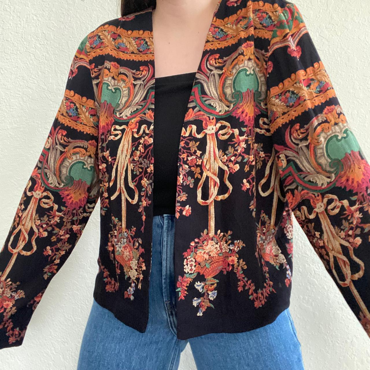 Vintage Open Front Top Brand - A.K.F New York... - Depop