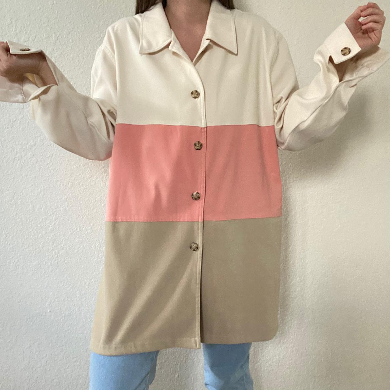 Vintage Color Block Button Up Shirt About The... - Depop