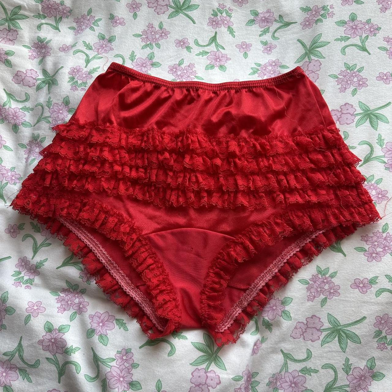 RED BIKINI FIT BLOOMERS very cute, fit sooooo... - Depop