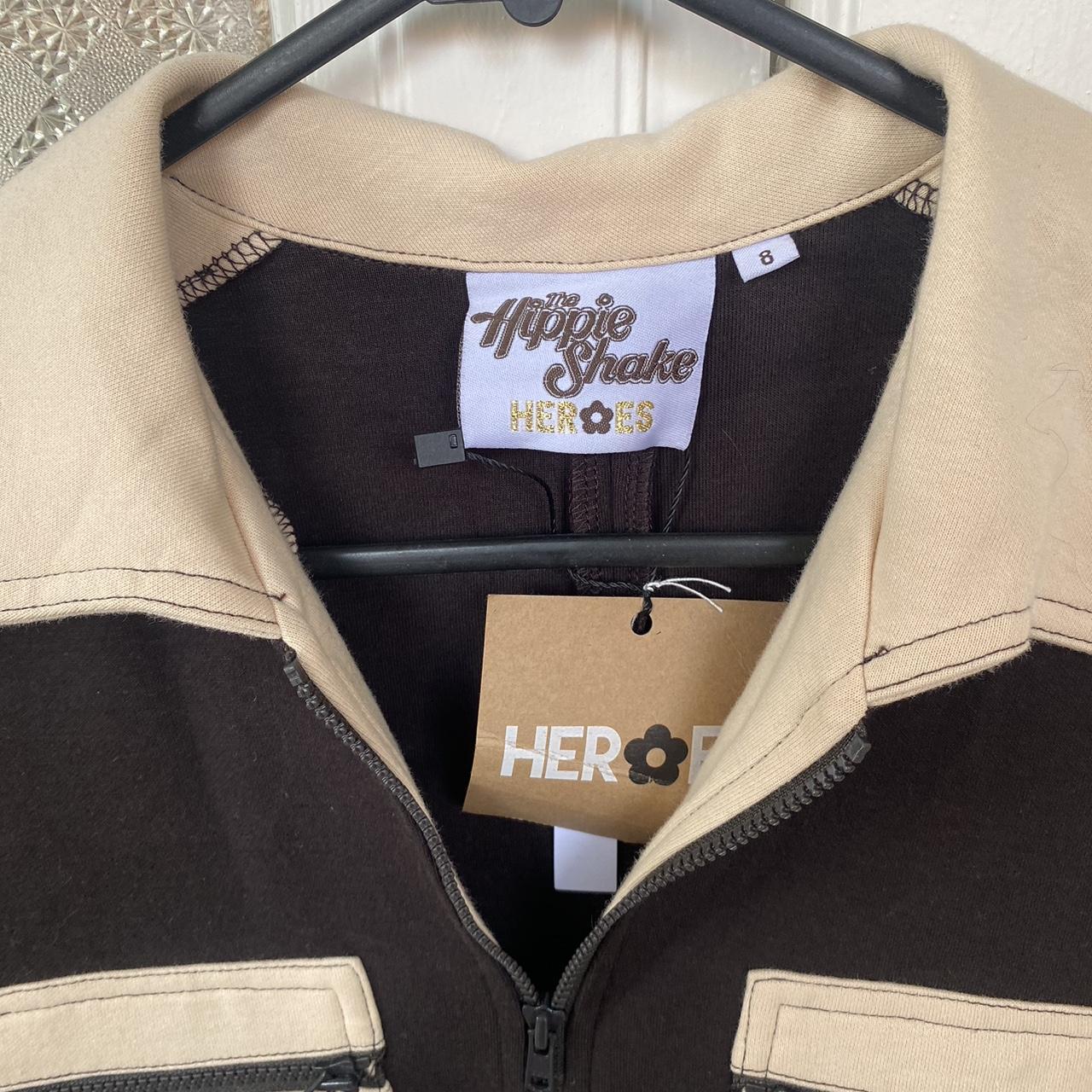 The Hippie Shake Ramble On Brown Zip Jumpsuit Never... - Depop