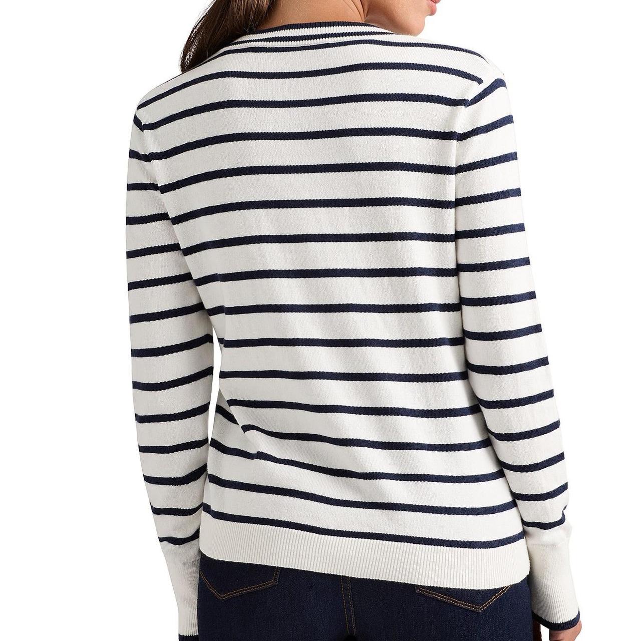 David Lawrence Lynne Striped Cashmere Blend Knit... | Depop