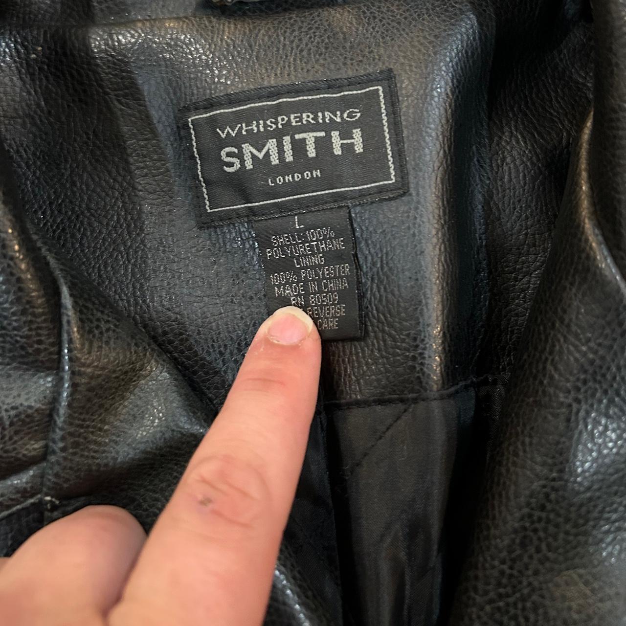 Whispering Smith Jacket Men's Large Black Faux... | Depop