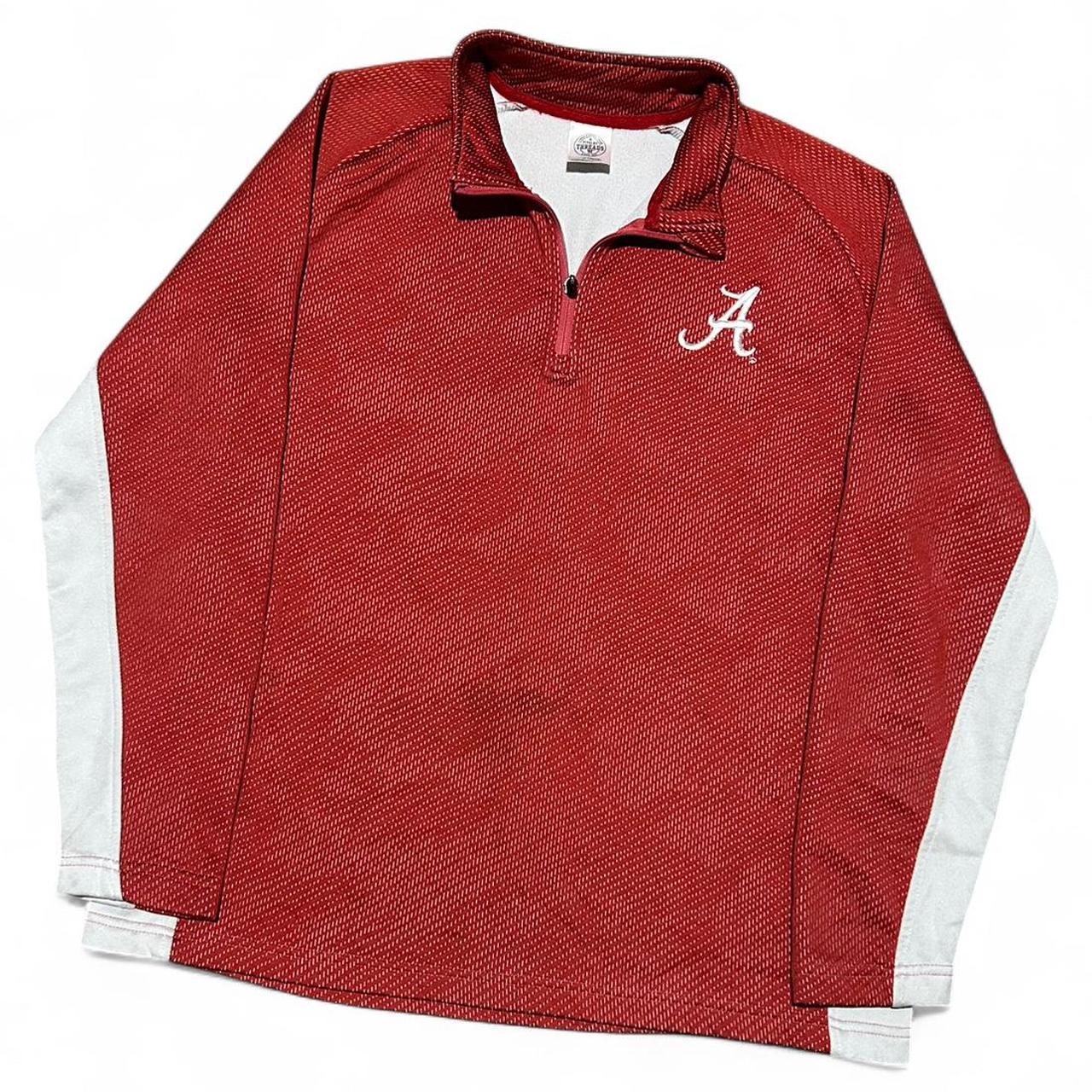 Red University of Alabama 1/4 zip pullover... | Depop